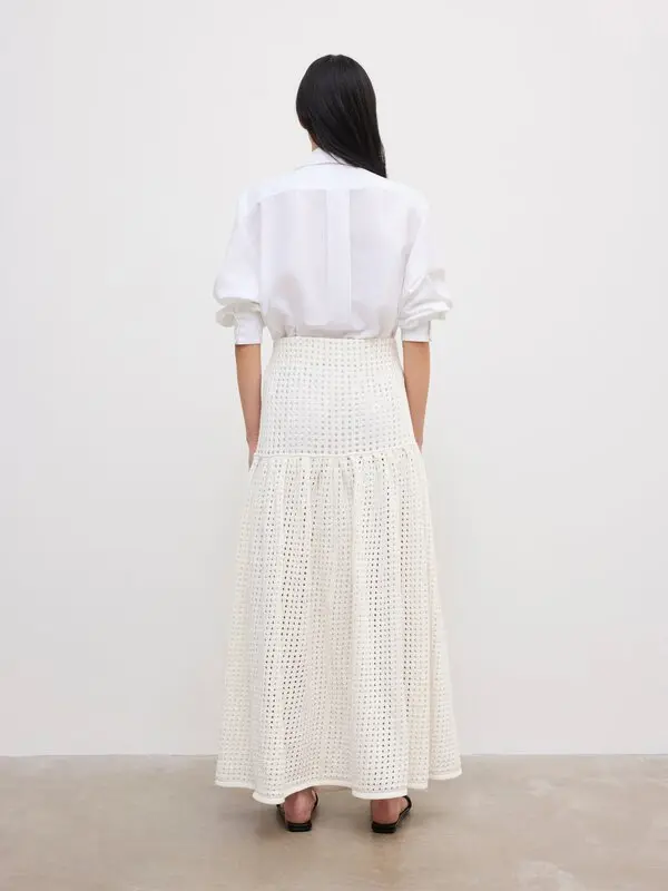 HOUSE OF DAGMAR Open Knit Maxi Skirt
