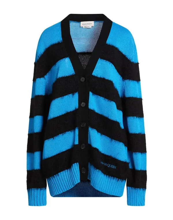 Alexander McQueen Cardigan In Cotton, Mohair Wool, Polyamide, Viscose, And Polyester