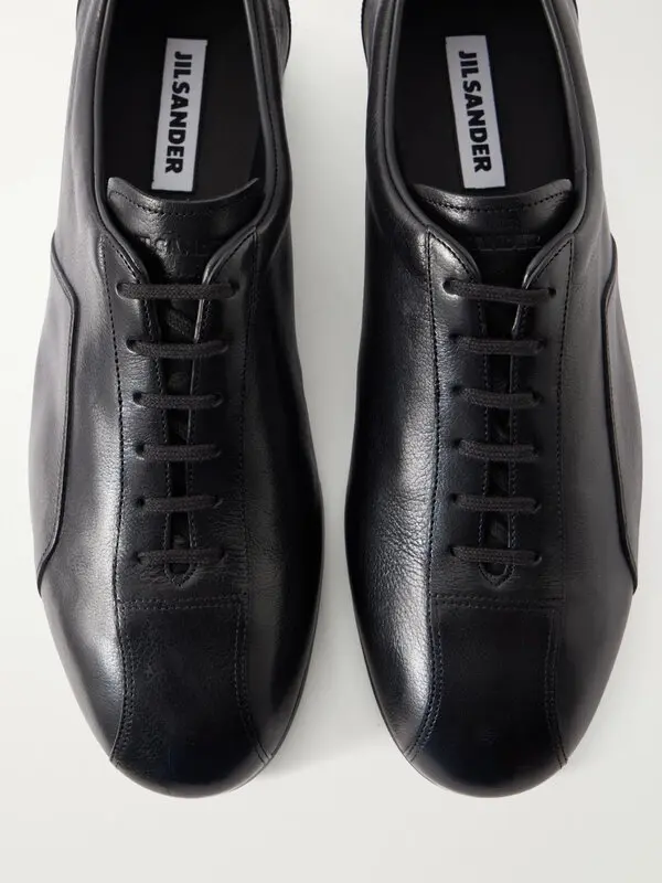JIL SANDER Leather Derby Shoe - Black