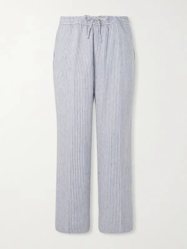Officine Générale Nilson Straight-leg Striped Trousers