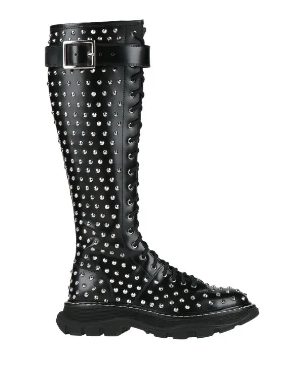 Alexander McQueen Leather Boots With Studs