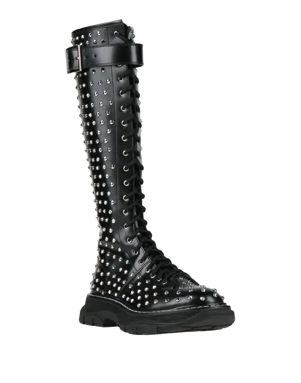 Alexander McQueen Leather Boots With Studs