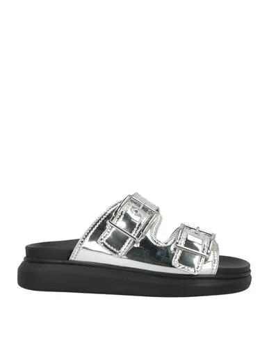 Alexander McQueen Metallic Sandals - Silver