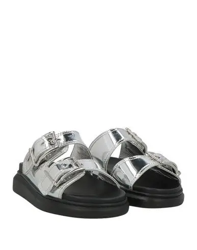 Alexander McQueen Sandals In Synthetic Material - Silver