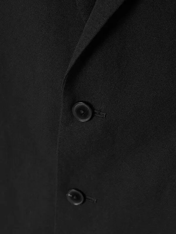 Auralee Oversized Wool, Cotton, And Linen-blend Oxford Blazer
