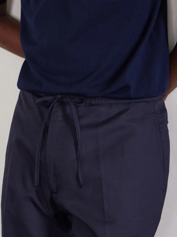 Officine Générale Phil Straight-leg Lyocell-blend Shorts - Blue