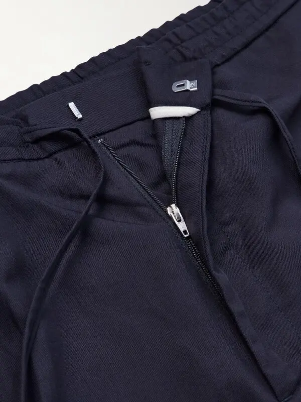 Officine Générale Phil Straight-leg Lyocell-blend Shorts - Blue