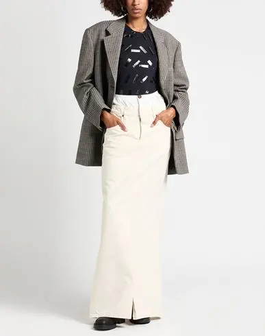 MAISON MARGIELA Maxi Flared Cotton Skirt - Beige