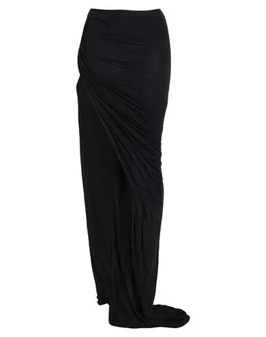 Rick Owens Asymmetrical Draped Maxi Skirt In Cotton