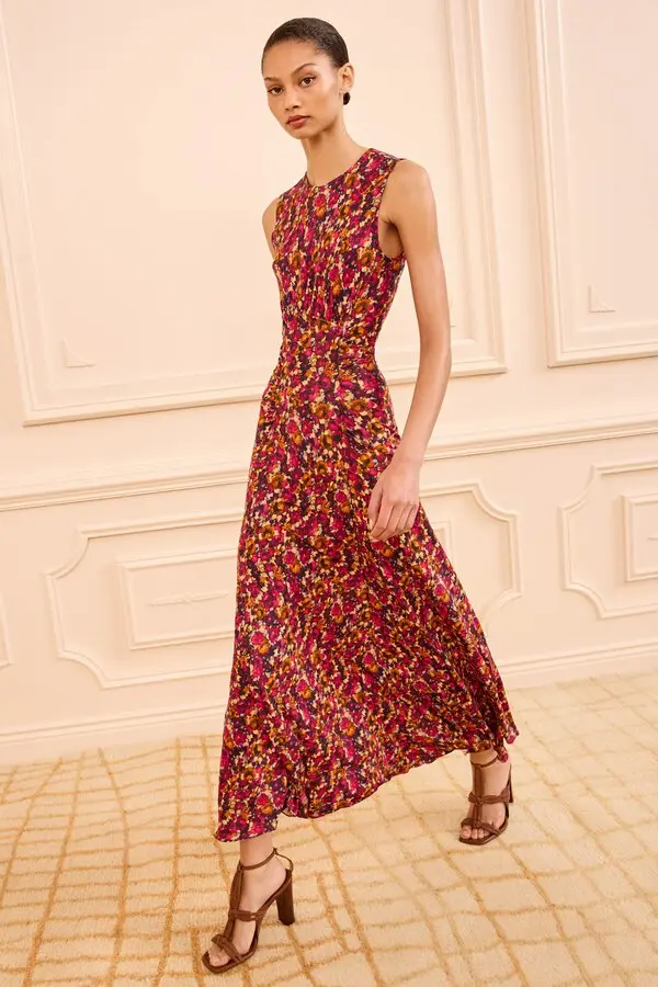 Ulla Johnson Lana Ruched Jersey Midi Dress