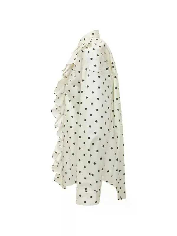 MSGM Polka-dot Ruffled Shirt