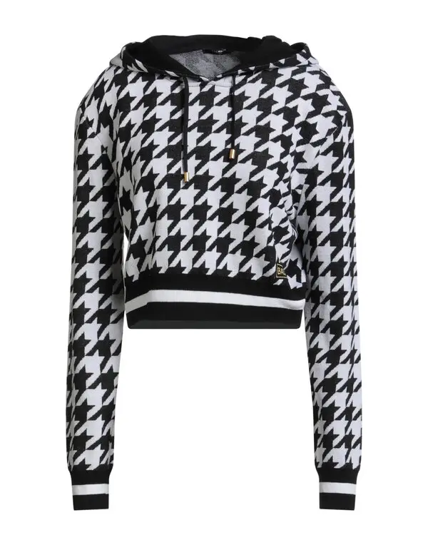 Balmain Hooded Houndstooth Jacquard-knit Sweater