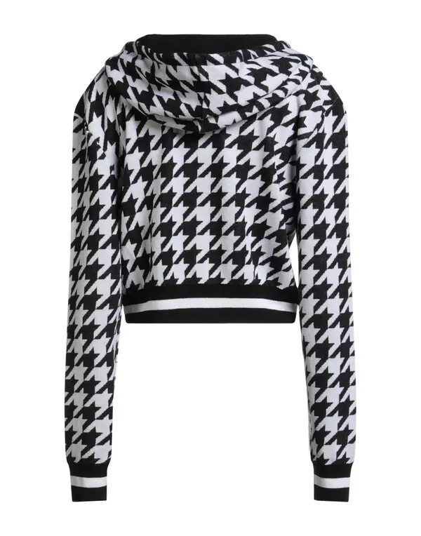 Balmain Hooded Houndstooth Jacquard-knit Sweater