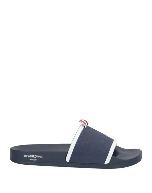 Thom Browne Two-tone Rubber Pool Slides - Navy