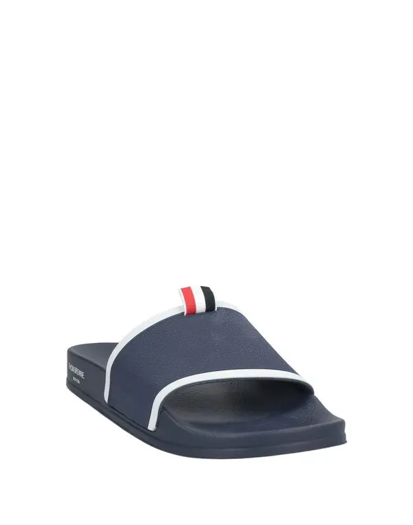 Thom Browne Two-tone Rubber Pool Slides - Navy