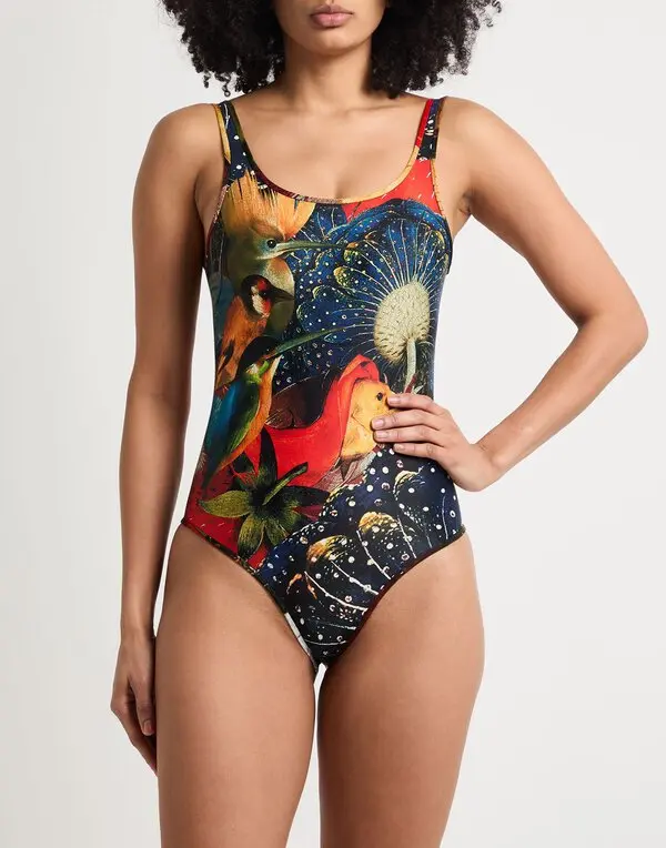 Alexander McQueen Printed Bodysuit - Navy
