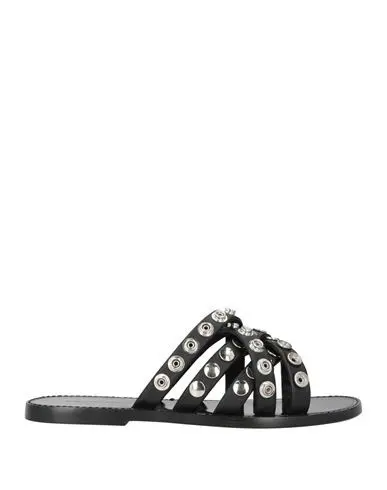 Dsquared2 Embellished Leather Sandals - Black