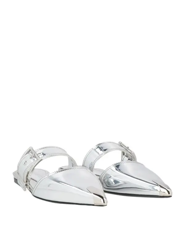Alexander McQueen Mules & Clogs Leather - Silver