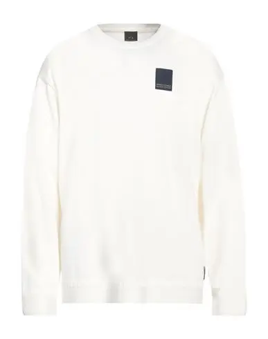 Armani Exchange Cotton Blend Knit Sweater - White