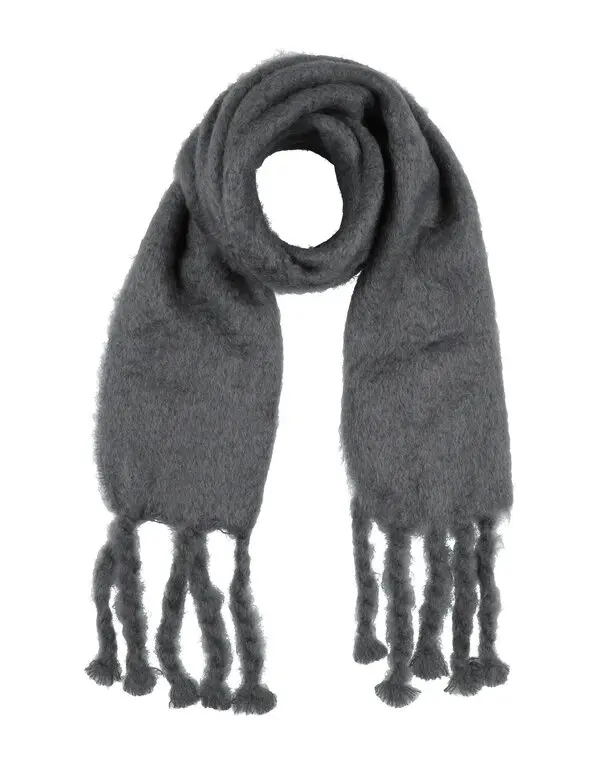 JIL SANDER Scarf Mohair Wool, Wool, Polyamide - Grey