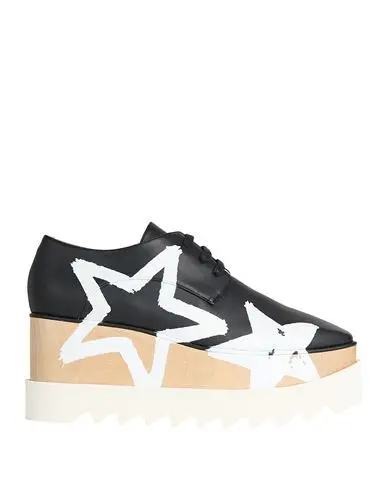 Stella McCartney Lace-up Wedge Shoes - Black