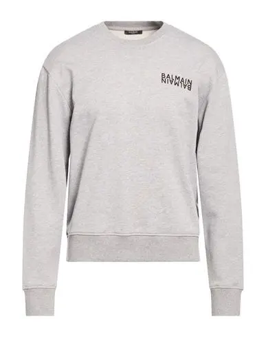 Balmain Sweatshirt In Light Cotton And Elastane - Grey