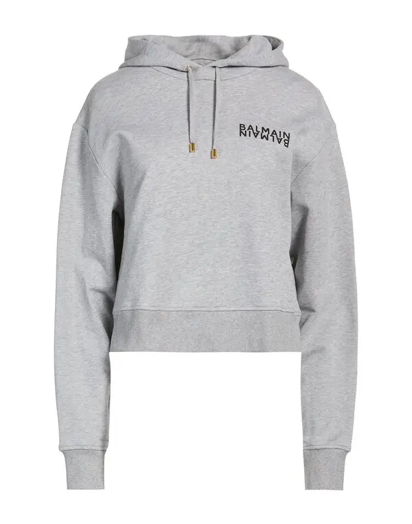 Balmain Sweatshirt In Light Cotton - Light Grey