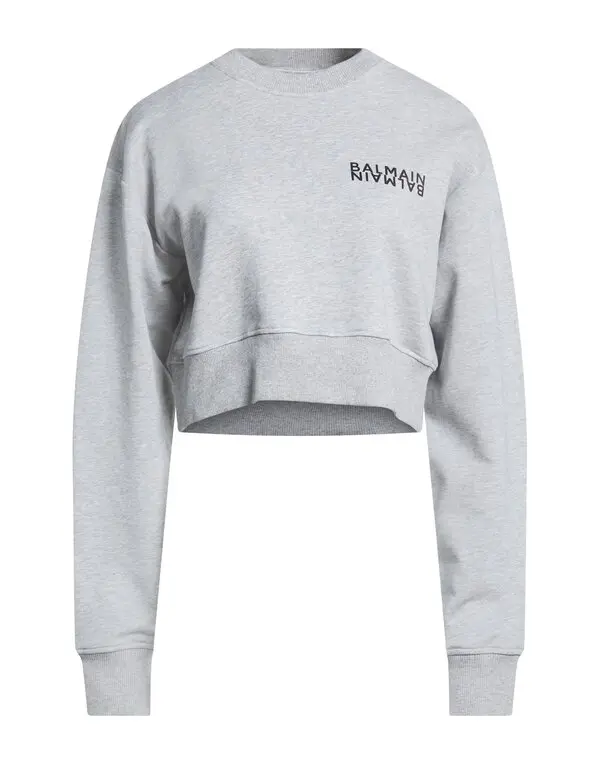 Balmain Cotton Sweatshirt - Grey