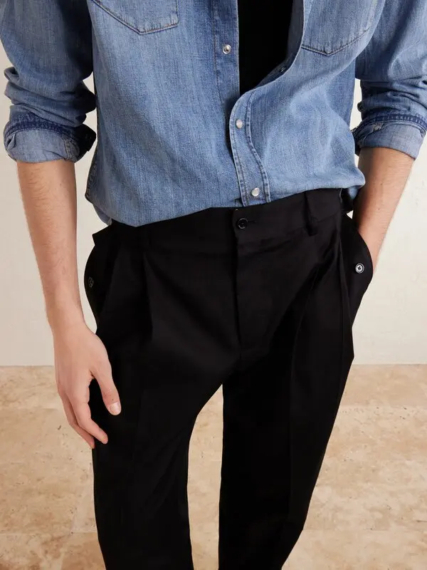 Dolce & Gabbana Pleated Cotton Trousers