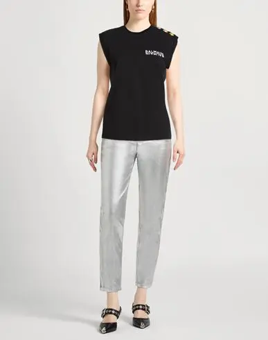 Balmain Printed Cotton T-shirt - Black