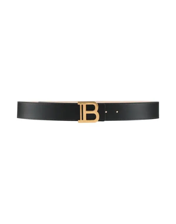 Balmain Calfskin Leather Belt - Black