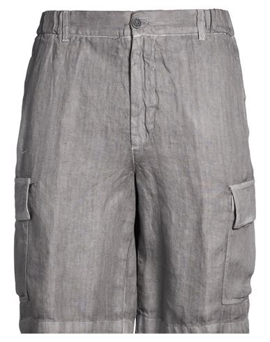 120% Lino Linen Cargo Shorts - Grey