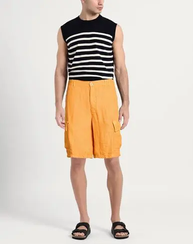 120% Lino Linen Cargo Shorts - Yellow