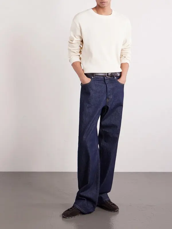 Nn07 Jett 30035 Waffle-knit Organic Cotton Sweater - Neutrals