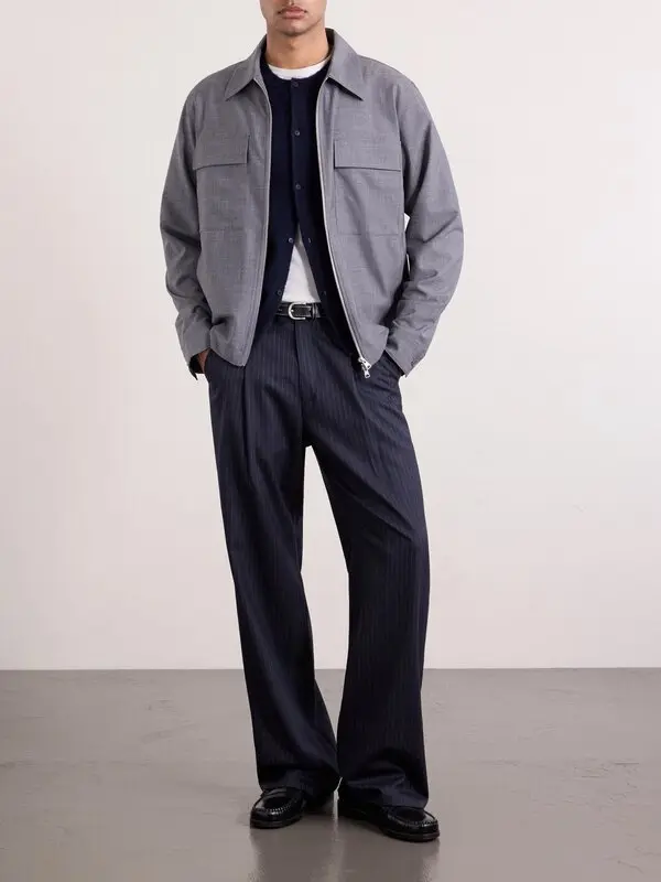 Nn07 Alban 10037 Zipped Jacket - Gray