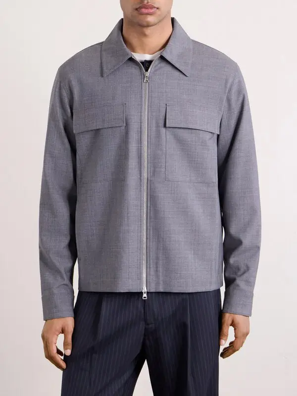 Nn07 Alban 10037 Zipped Jacket - Gray