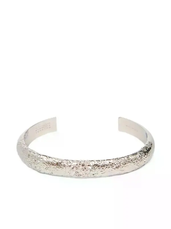 MAISON MARGIELA Textured-finish Cuff Bracelet - Silver