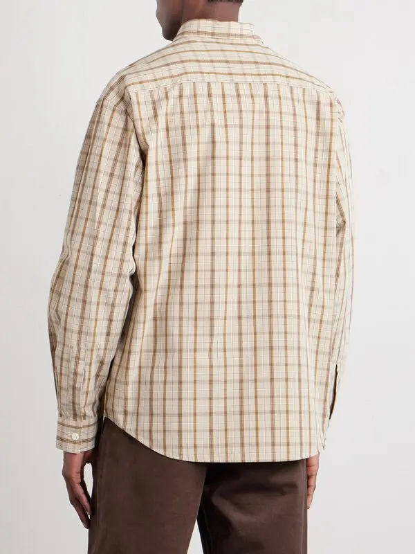 Nn07 Deon 50035 Checked Organic Cotton-poplin Shirt