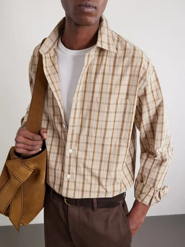 Nn07 Deon 50035 Checked Organic Cotton-poplin Shirt