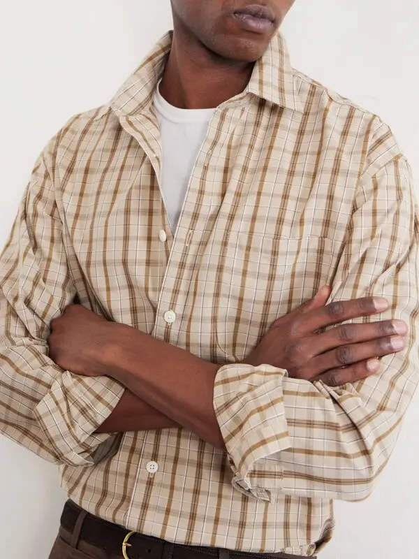 Nn07 Deon 50035 Checked Organic Cotton-poplin Shirt