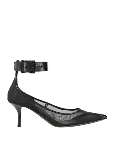 Alexander McQueen Pumps In Leather And Textile Fibers