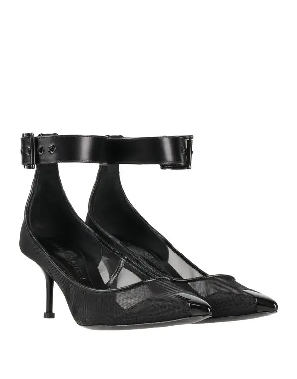 Alexander McQueen Pumps In Leather And Textile Fibers