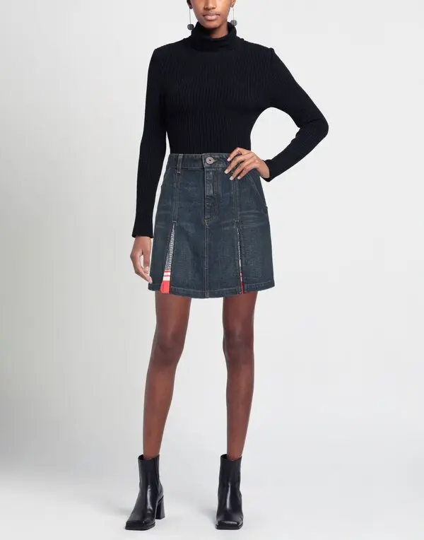 Balmain Flared Denim Skirt
