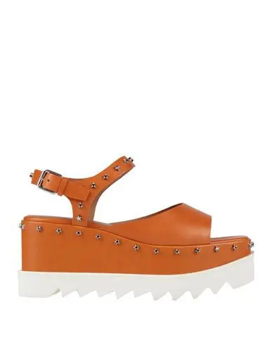 Stella McCartney Slingback Wedge Sandals - Orange