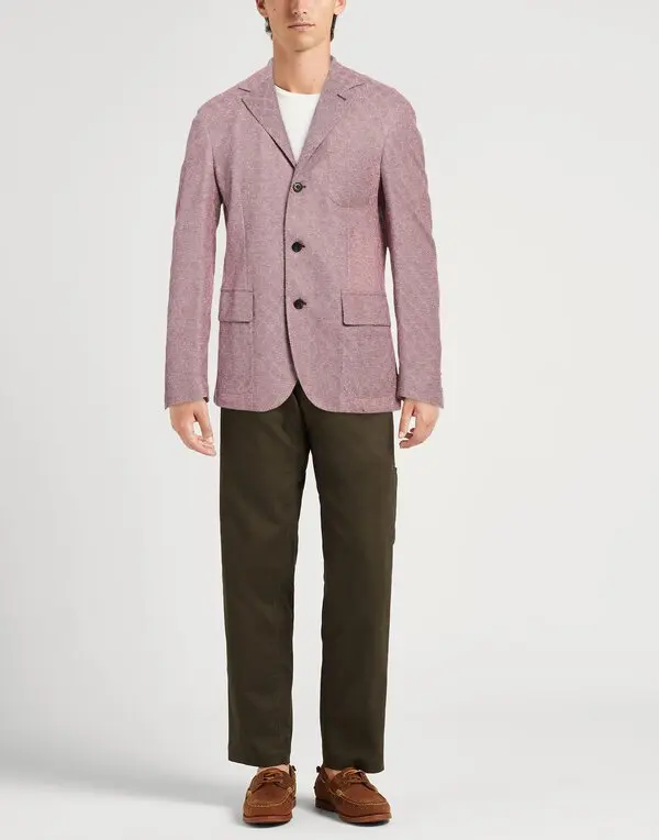 Corneliani Blazer Size Cotton, Linen - Pink
