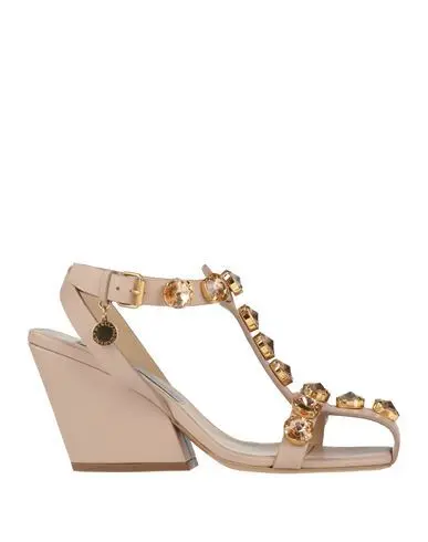 Stella McCartney Appliquéd Wedge Sandals - Pink