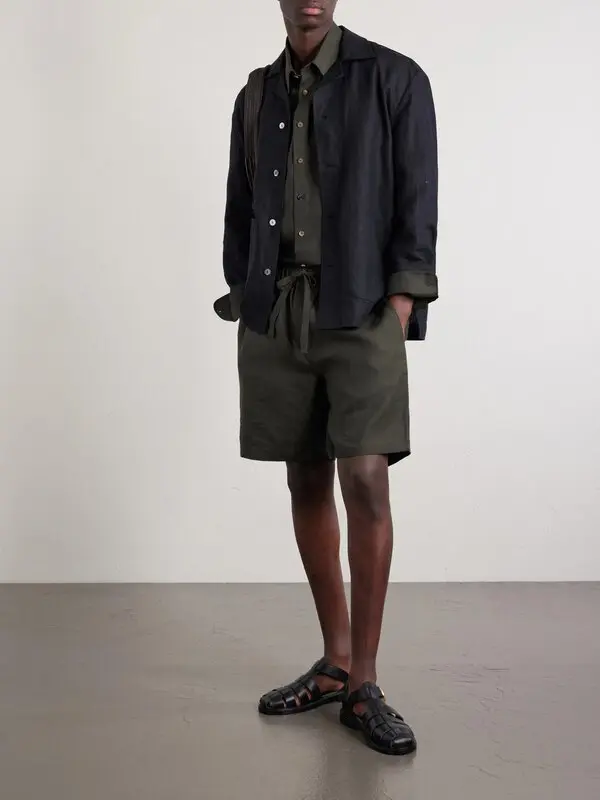 De Bonne Facture Straight-leg Linen Shorts