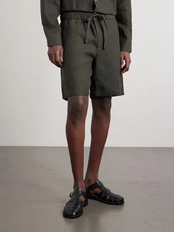 De Bonne Facture Straight-leg Linen Shorts