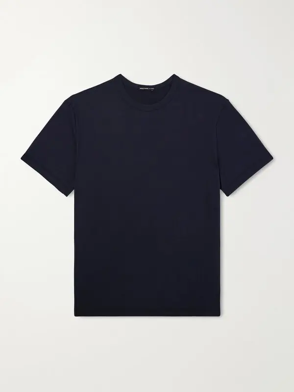JAMES PERSE Lotus Cotton-jersey T-shirt - Blue