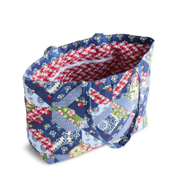 VERA BRADLEY Hathaway Tote Bag In Trellis Patchwork - Blue